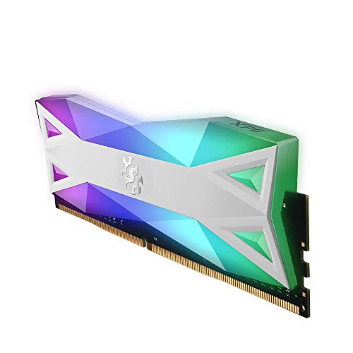 XPG DDR4 D60G RGB 16GB (2x8GB) 3200MHz PC4-25600 U-DIMM CL16-20-20 Desktop Memory Kit White (AX4U320038G16A-DW60)