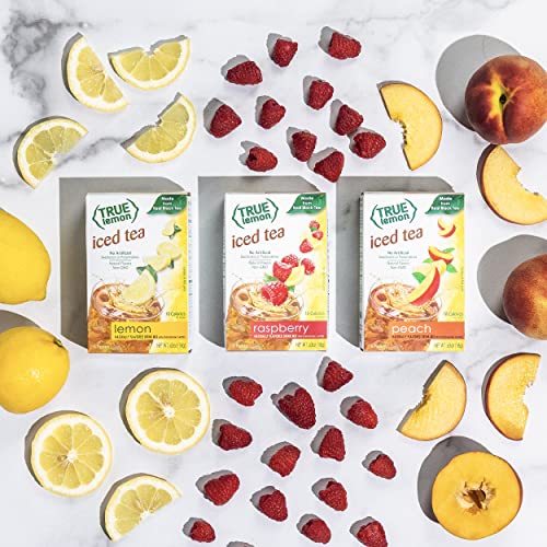 True Citrus Lemon Iced Tea, Peach, 6 Count (Pack of 12)