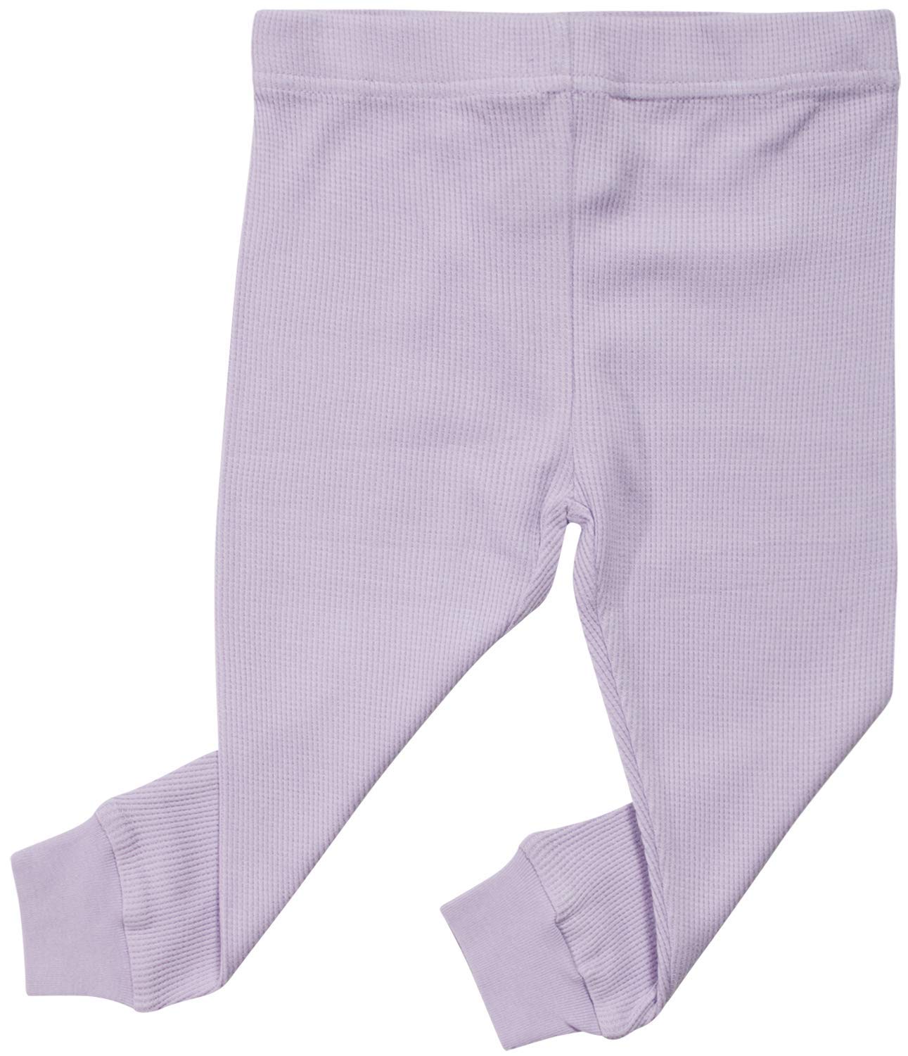 Sweet & Sassy Infant & Toddler Girls' 4-Piece Thermal Underwear Set, Size 3T, Medium Pink/Lavander