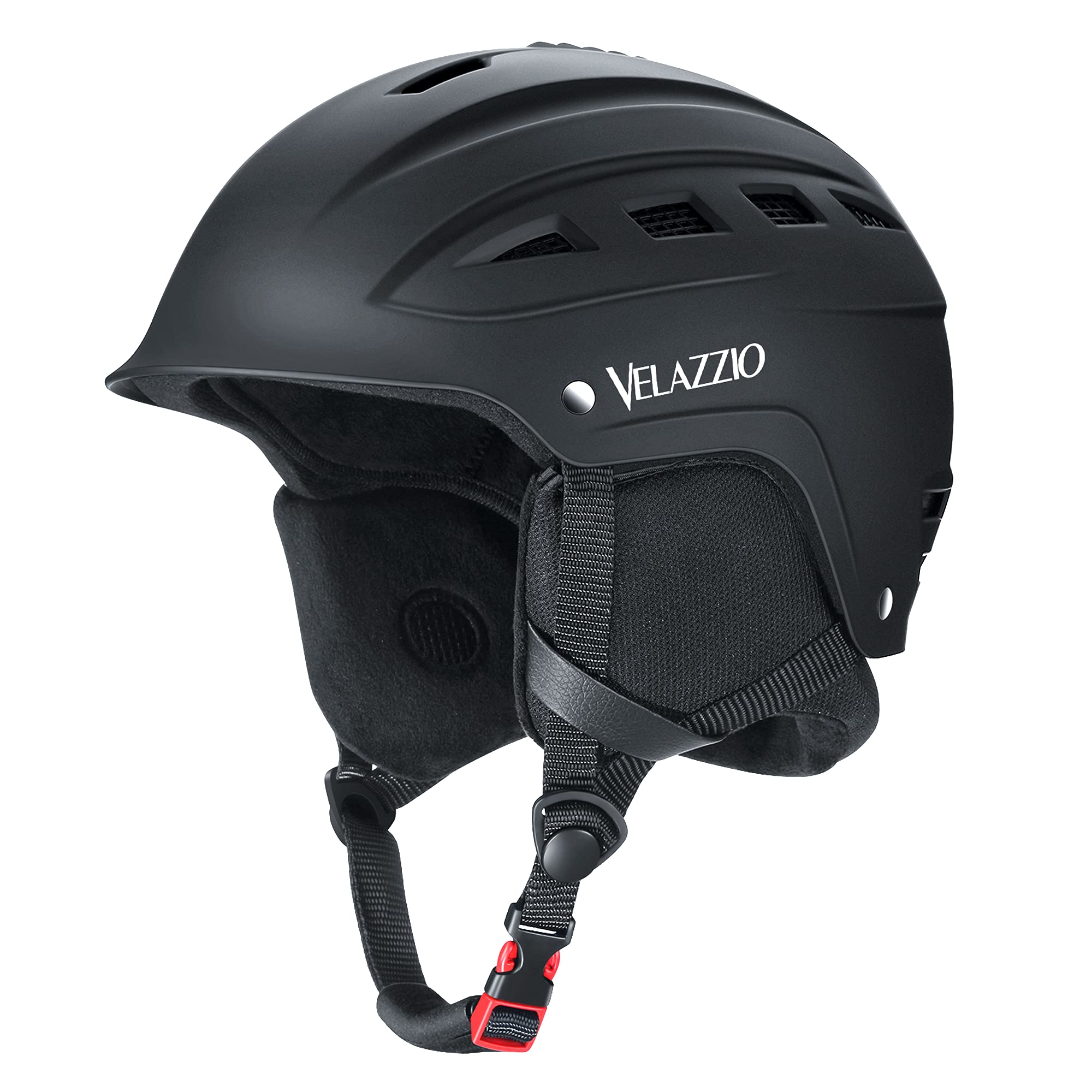 VELAZZIO Valiant Ski Helmet, Snowboard Helmet - Black, S (20.5-21.3 inches)