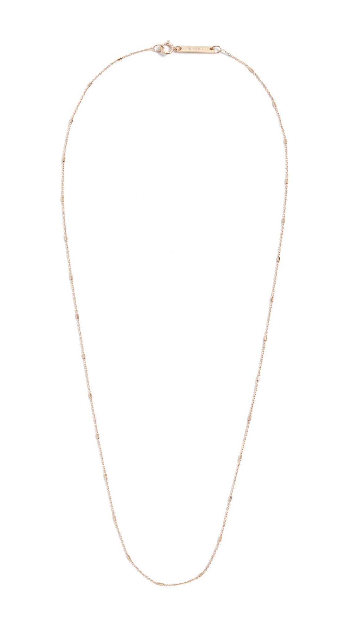 Zoe Chicco Women's 14k Tiny Bar and Cable Chain Necklace, Yellow Gold, One Size