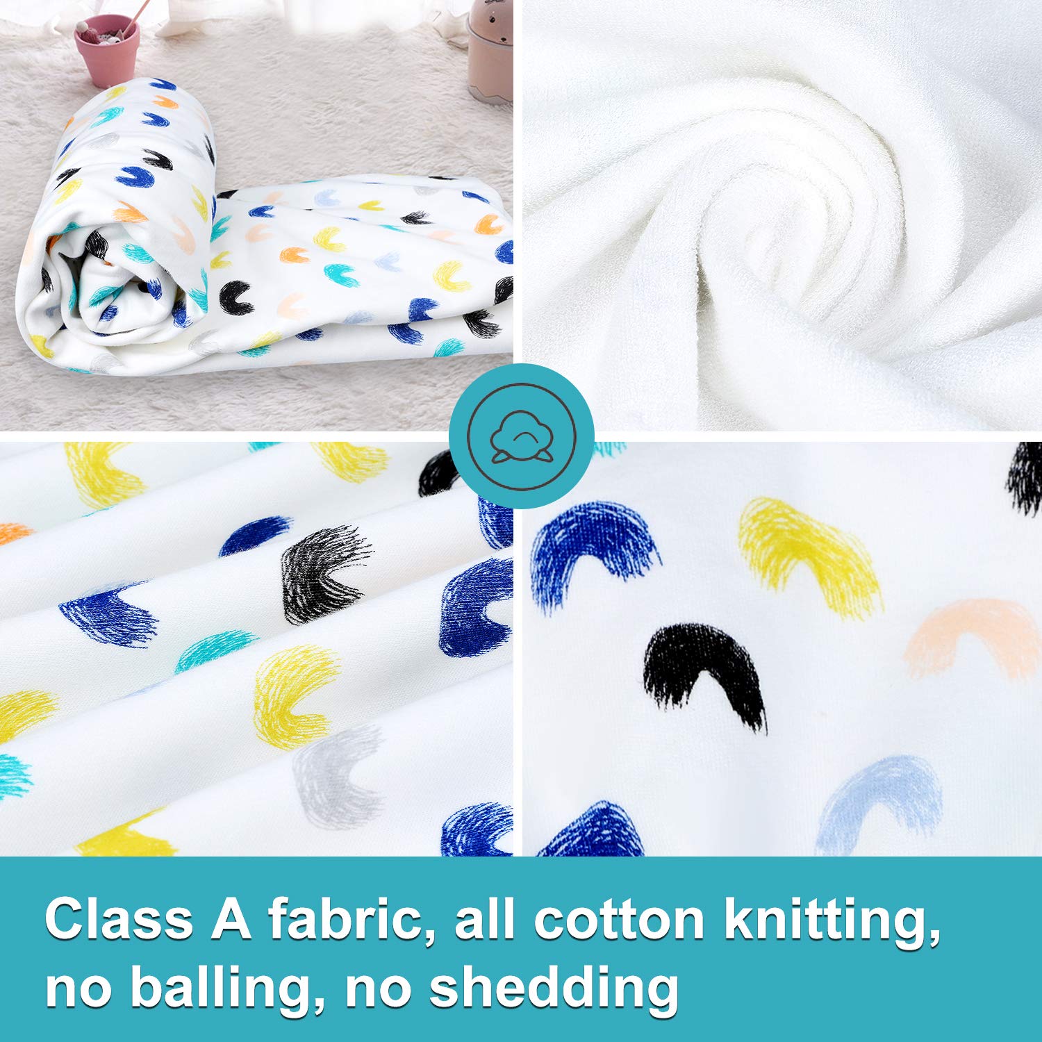 Waterproof Pack n Play Playard Sheets Mattress Sheet Stretchy Fitted Mini Crib Sheets Cover Pad, Soft Candlelight 40β x 27.6β