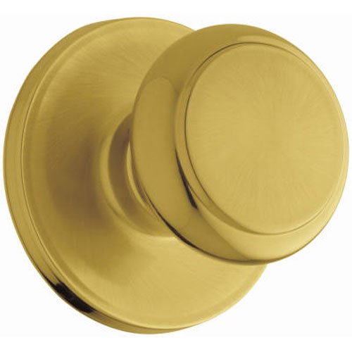 WEISER LOCK GA101 T3 MS 6LR1 Troy Passage Knob, Bright Brass