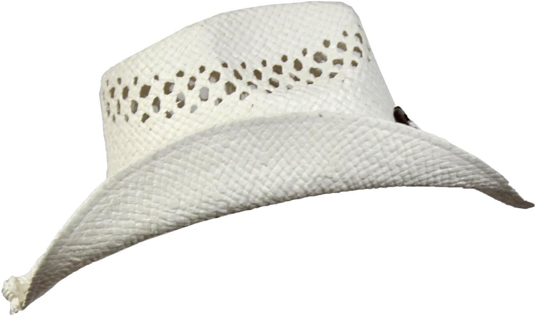 Vamuss Women's Cowboy Hat with Heart, White, One Size