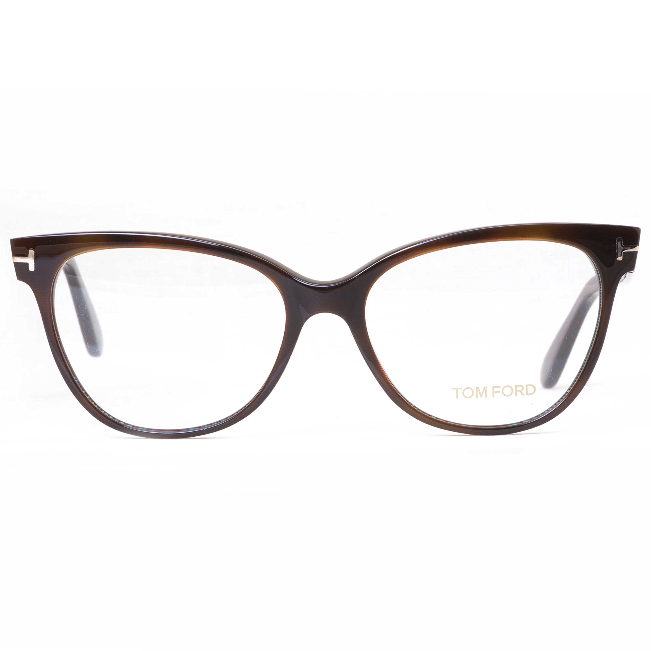 Tom Ford Cateye Eyeglasses TF5291 052 Havana/Iridescent Chalkstripe 55mm FT5291