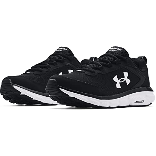 Under Armour Men's Charged Assert 9, Black (001)/White, 11 M US