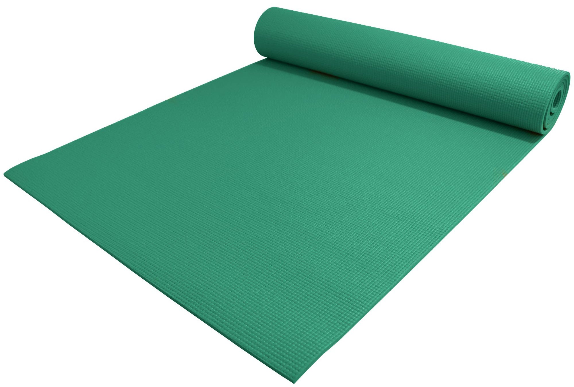 YogaAccessories 1/4" Thick High-Density Deluxe Non-Slip Exercise Pilates & Yoga Mat, Forest Green