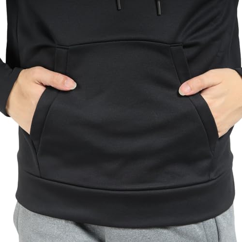 Under Armour Mens Big Logo ArmourFleece Hoodie, (001) Black/Black/Pitch Gray, 3X-Large