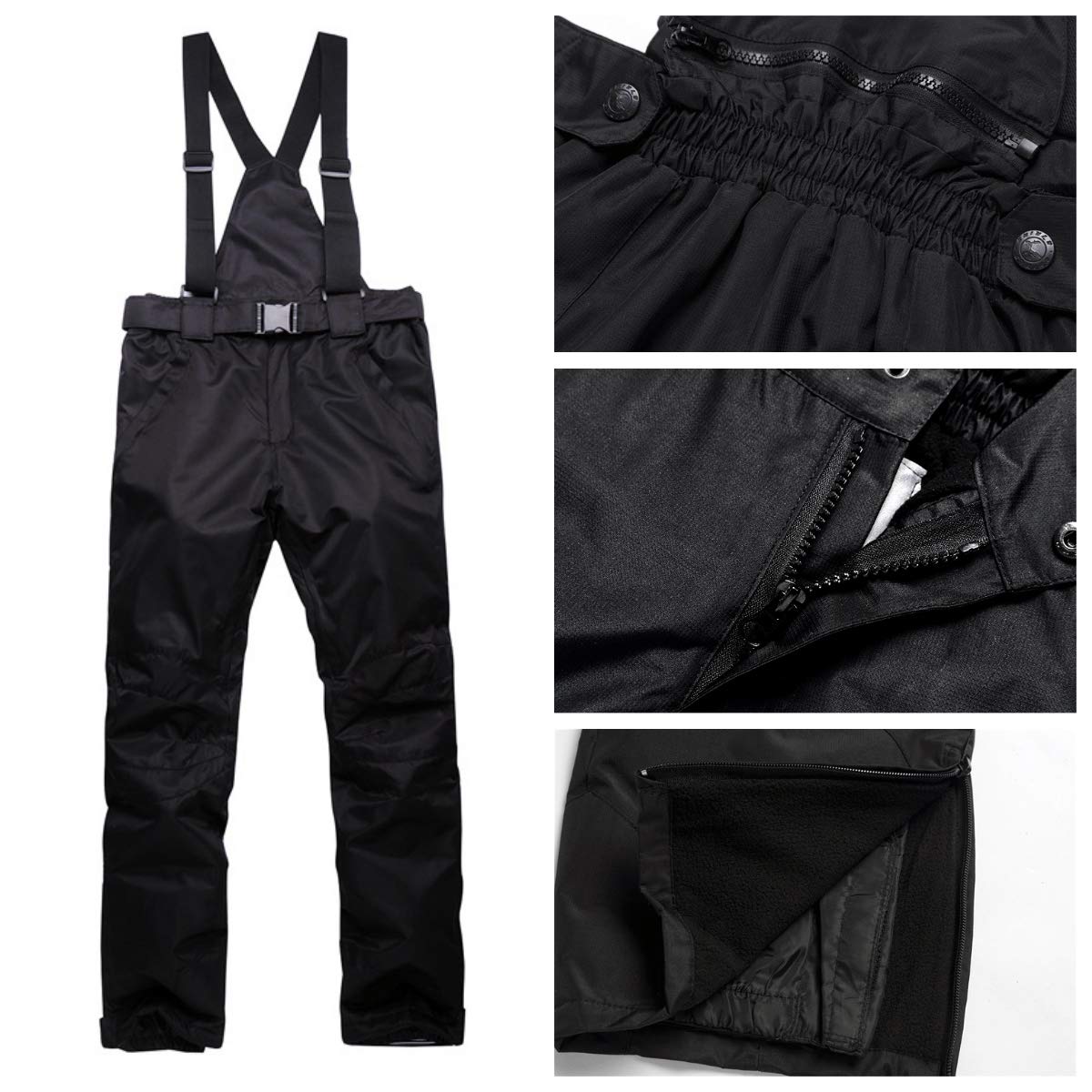 VEROMAN Snowboard Ski Jacket and Pants High Waterproof Windproof Breathable Unisex (White X Black, XL)