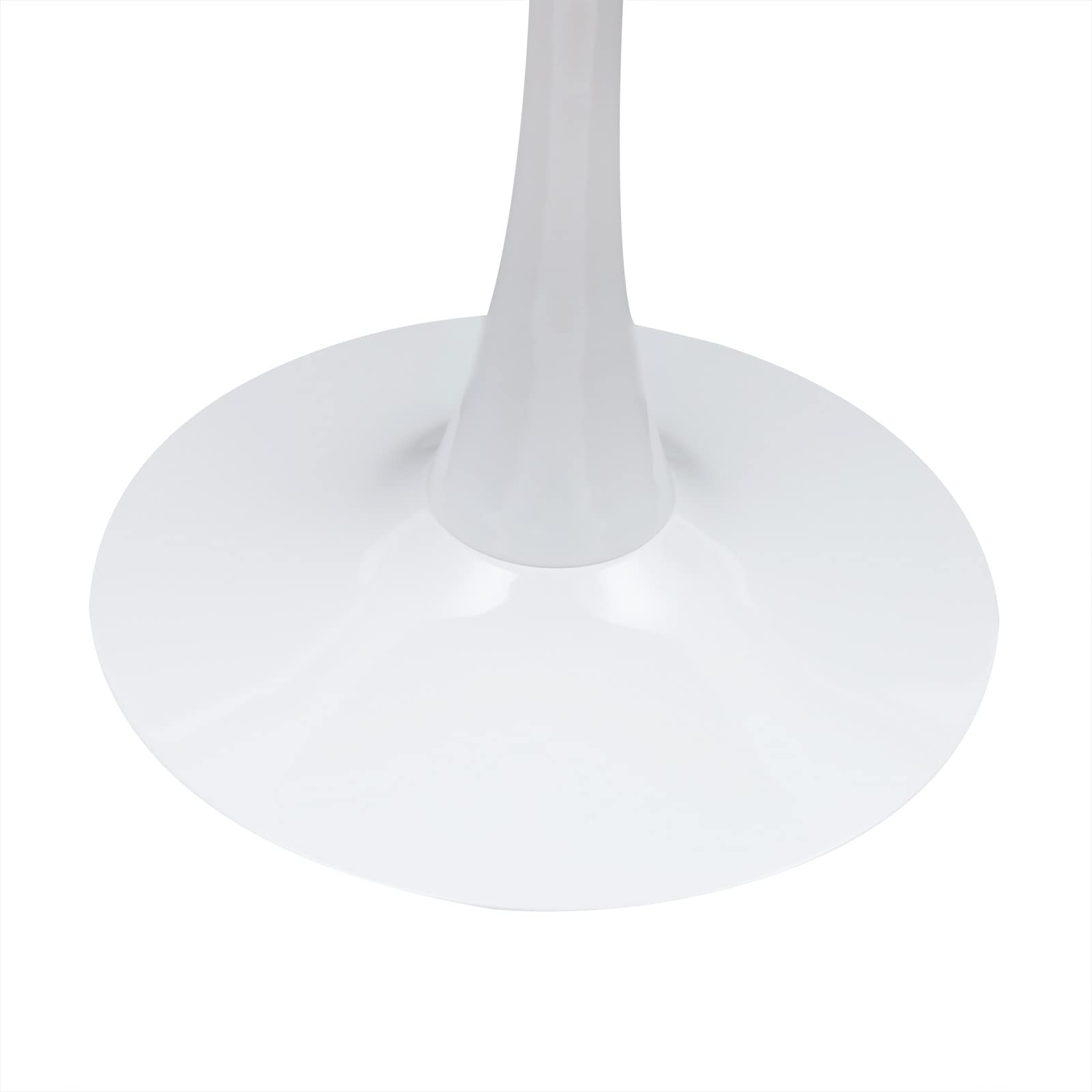White Round Dining Table, 31.5 Inches Modern Tulip Kitchen Table wirh Sturdy Pedestal, Home White Coffee Table, Negotiation Table for Dining Room Living Room Cafe
