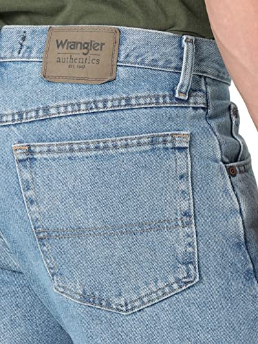 Wrangler Authentics Men's Classic 5-Pocket Regular Fit Cotton Jean, Light Stonewash, 34W x 32L