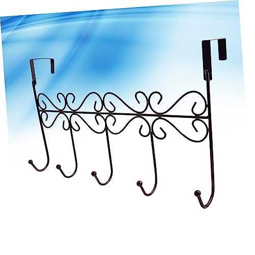 SOLUSTRE Clothes Organizer Rack Nail-Free Hook Coat Hanger Clothes Storage Rack Over The Door Hook Wrought Iron Hook Household Jewelry Rack