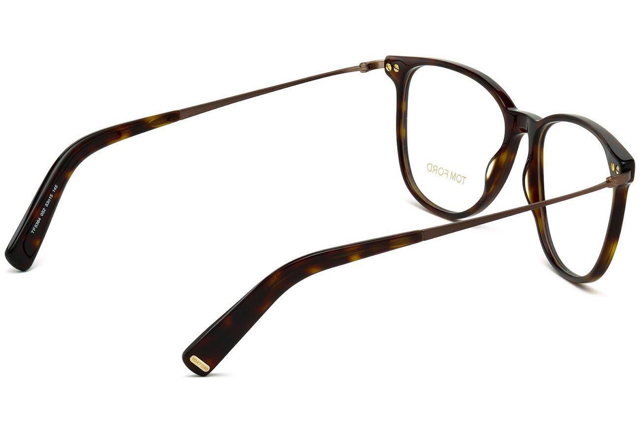 Tom Ford Oval Eyeglasses TF5384 052 Dark Havana/Brown 51mm FT5384