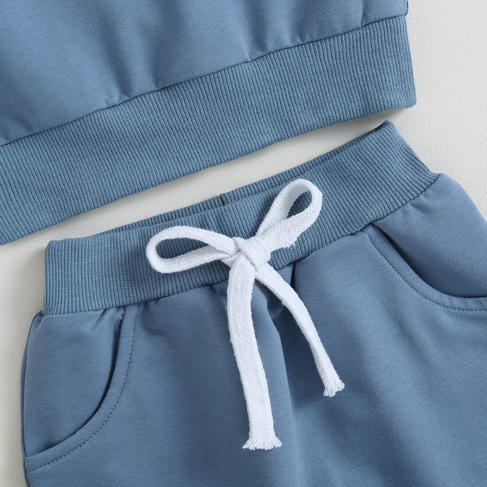 Tsnbre Baby Boy Clothes Outfits Fall Long Sleeve Color Block Sweatshirt Tops Casual Pants Newborn 2Pcs Set