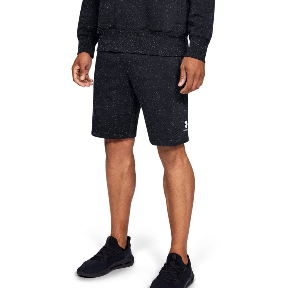 Under Armour Men's UA Speckled Fleece Shorts MD Black