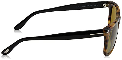 Tom Ford FT0336 55N Coloured Havana Leo Square Sunglasses Lens Category 2 Size