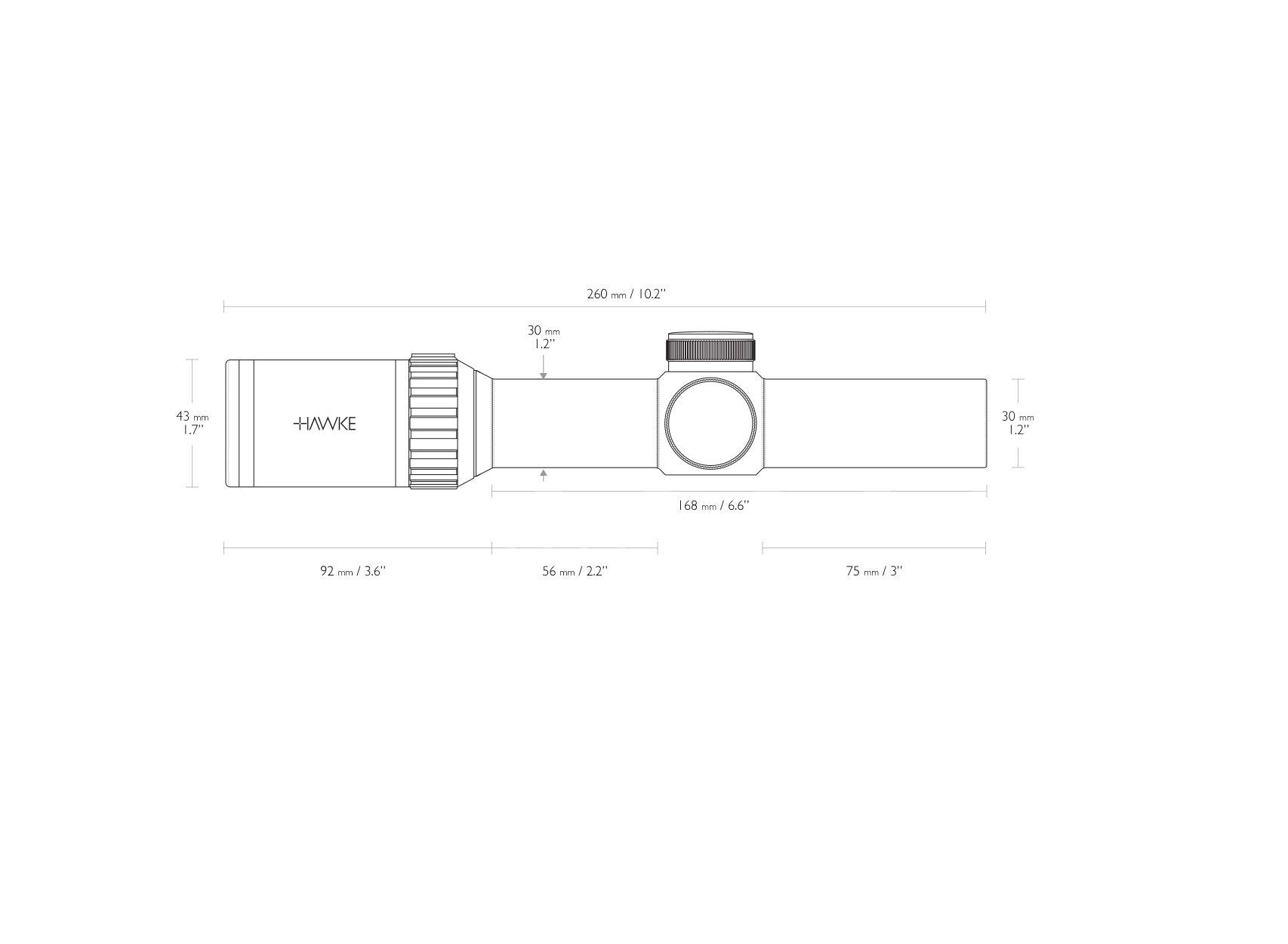 Vantage 30 WA IR Riflescope 1-4x24, 30mm, IR (L4A Dot)