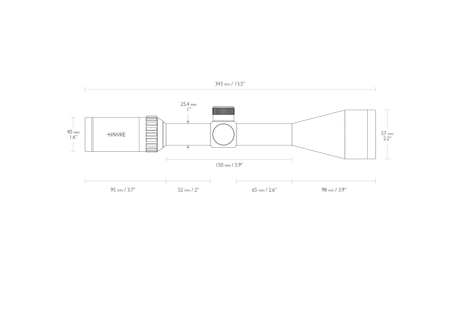 Vantage Riflescope 3-9X50, 1", 30/30 Duplex (Wire)