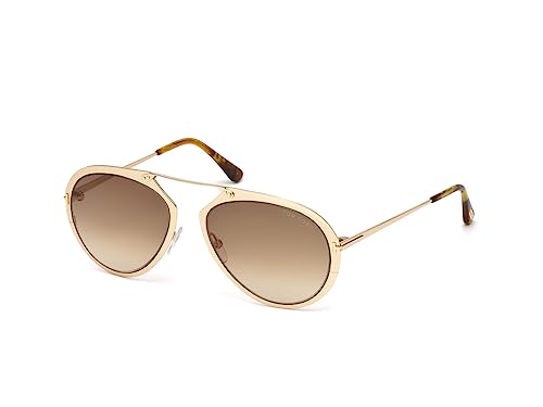 Tom Ford DASHEL Gradient Brown Aviator Unisex Sunglasses FT0508-28F-55