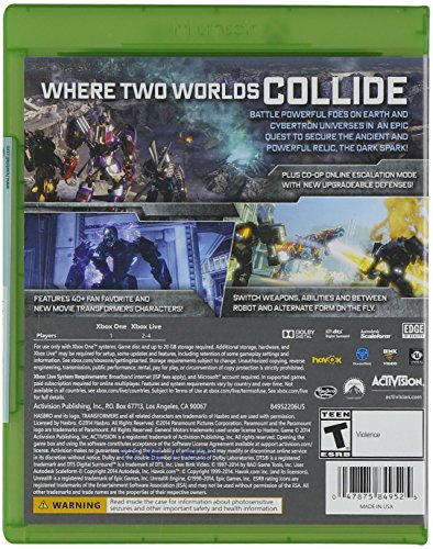 Transformers Rise of the Dark Spark - Xbox One
