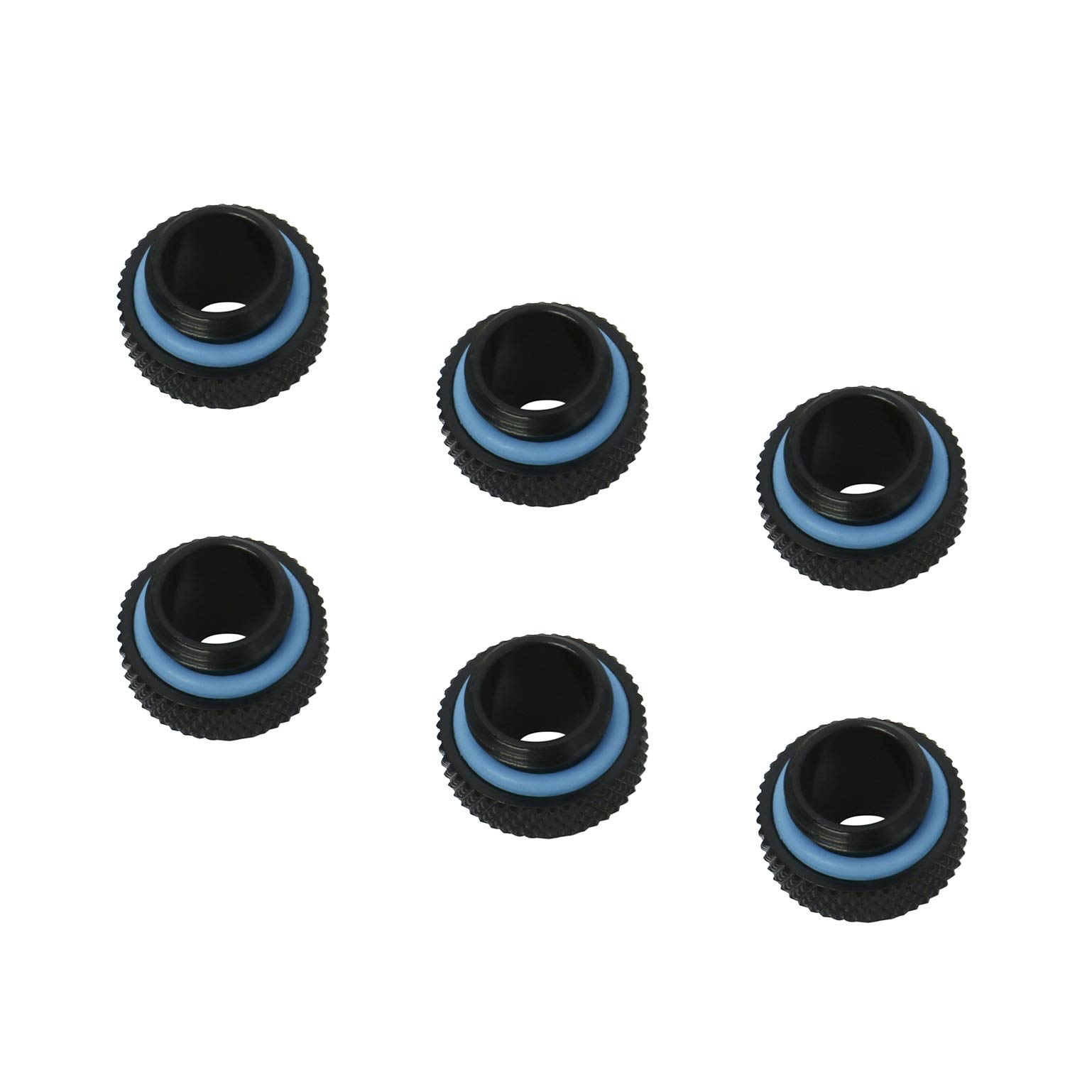 YaeCCC 6 Pack G1/4" inch 5mm Male to Male Fitting Matte Black