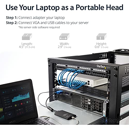 StarTech.com Crash Cart Adapter β 1920 x 1200 β Portable Laptop USB 2.0 to KVM Console (NOTECONS01)