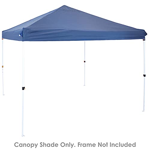 Sunnydaze 10 x 10 Foot Standard Pop-Up Canopy Shade - PU-Coated 150D Oxford Fabric Replacement Top for Canopy - Blue