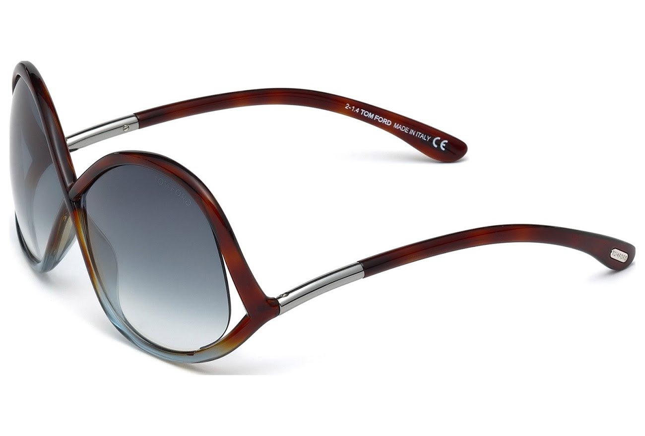 Tom Ford TF 372 Ivanna 53W Havana Brown Sunglasses