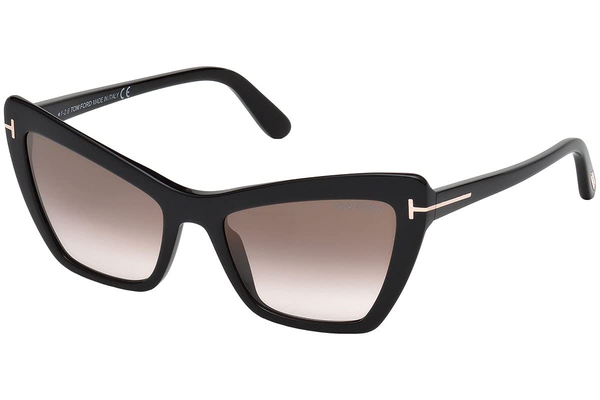 Tom Ford VALESCA Brown Mirror Cat Eye Ladies Sunglasses FT0555-01G