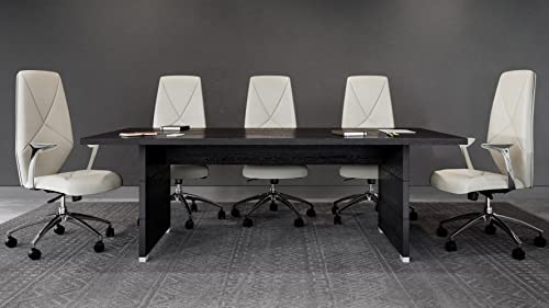 ZURI Furniture Ford Executive Rectangle Modern Conference Meeting Table - Black Oak