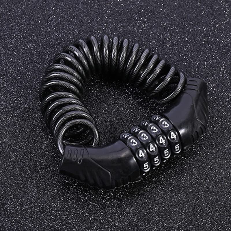 ZHAOLEI Portable Motorcycle Helmet Lock & Cable Resettable 4 Digit Bike Spring Combination Lock Travel Padlock Mini Bicycle Lock