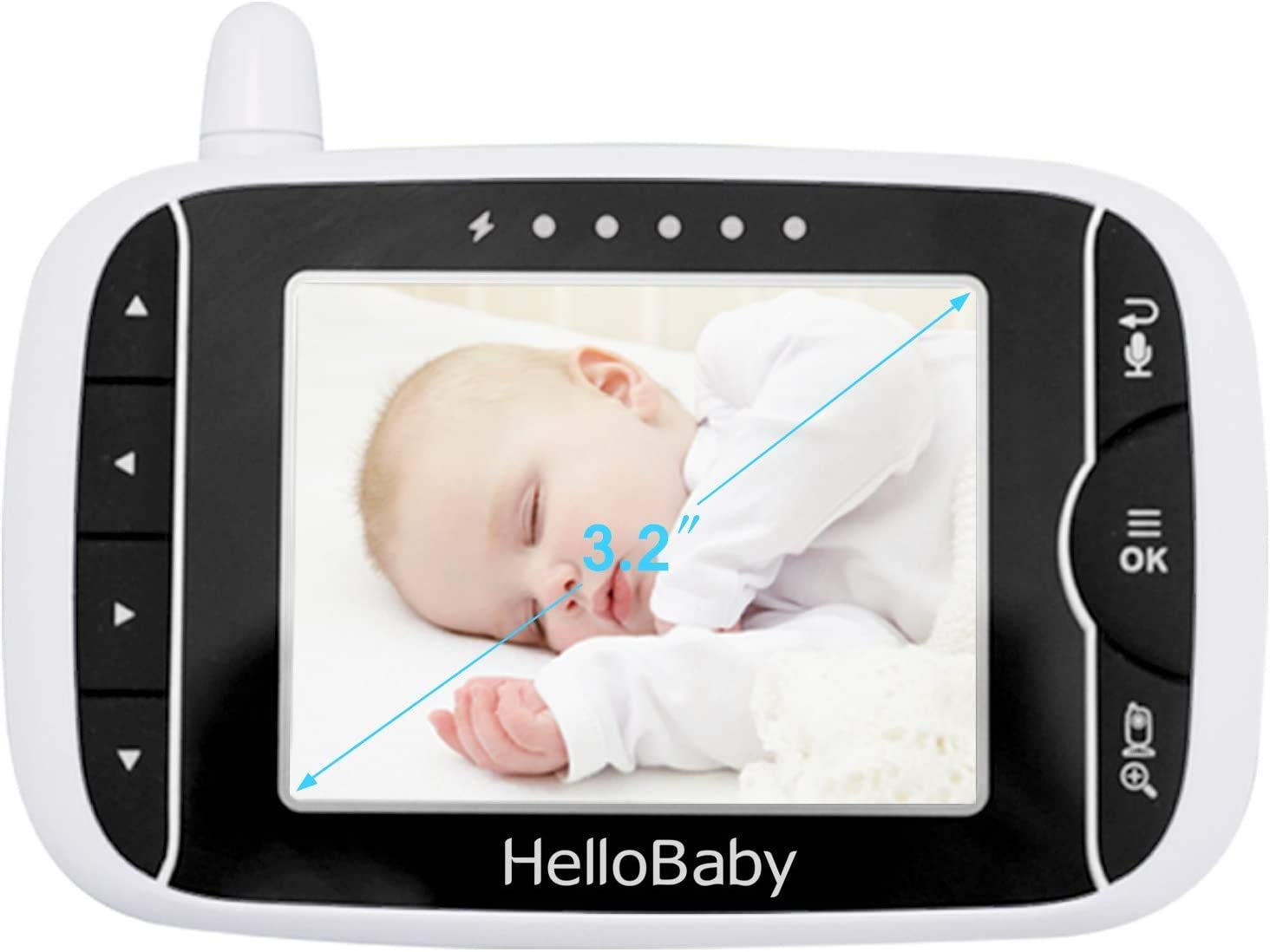 Video Baby Monitor with Camera and Audio | Keep Babies Nursery with Night Vision, Talk Back, Room Temperature, Lullabies, 960ft Range and Long Battery Life