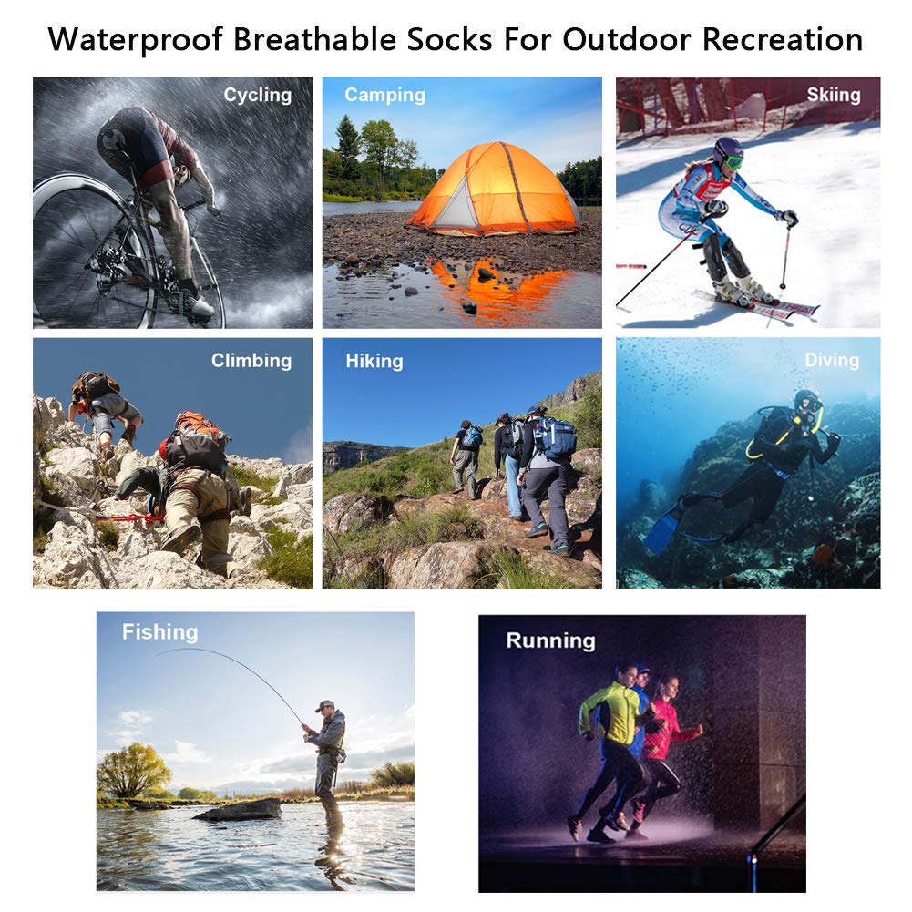 Tanzant Waterproof socks trekking, high performance lightweight breathable waterproof socks for men hiking cycling kayaking