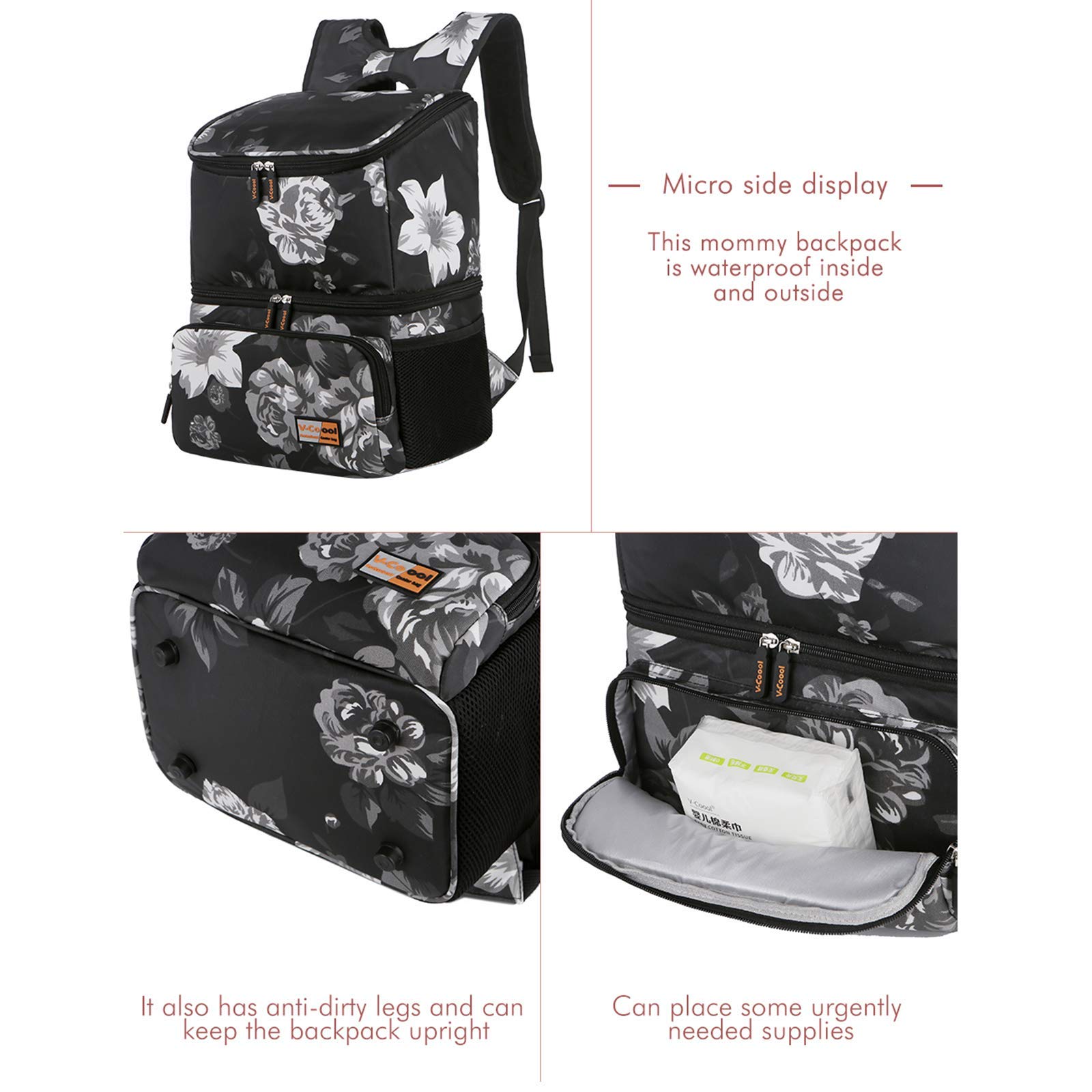 V-COOOL Breast Pump Backpack Diaper Backpack Lunch Bag Ice Bag Bottle Storage Bag Breast Milk Preservation Package