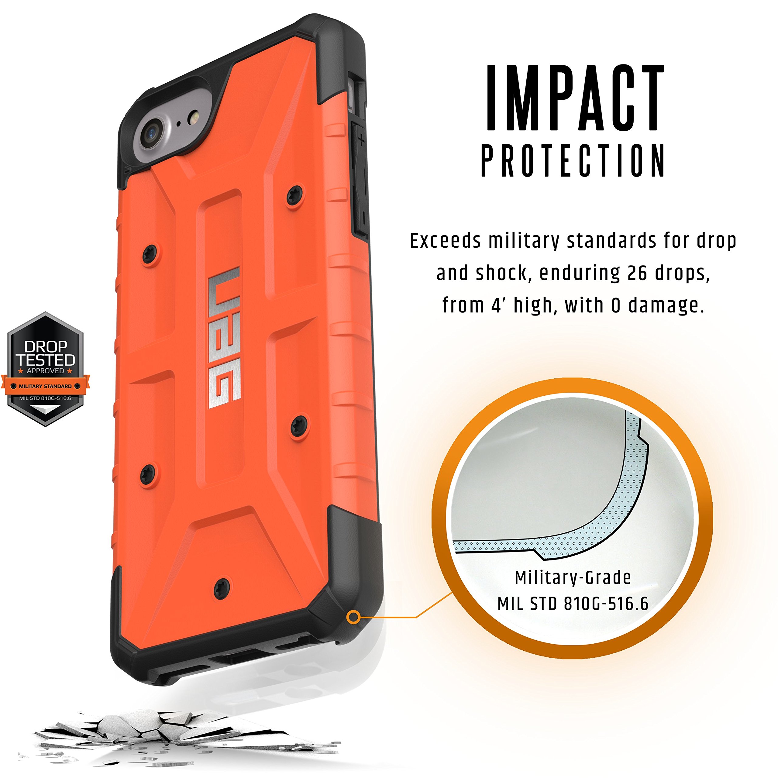 URBAN ARMOR GEAR [UAG iPhone 8/iPhone 7/iPhone 6s [4.7-inch Screen] Plyo Feather-Light Rugged [Crimson] Military Drop Tested iPhone Case