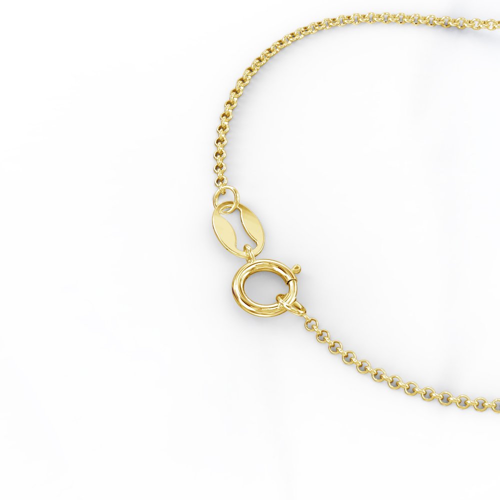 TSD 14K Yellow Gold Personalized Name Necklace with a 16" Chain in Glamorous Font by JEWLR*