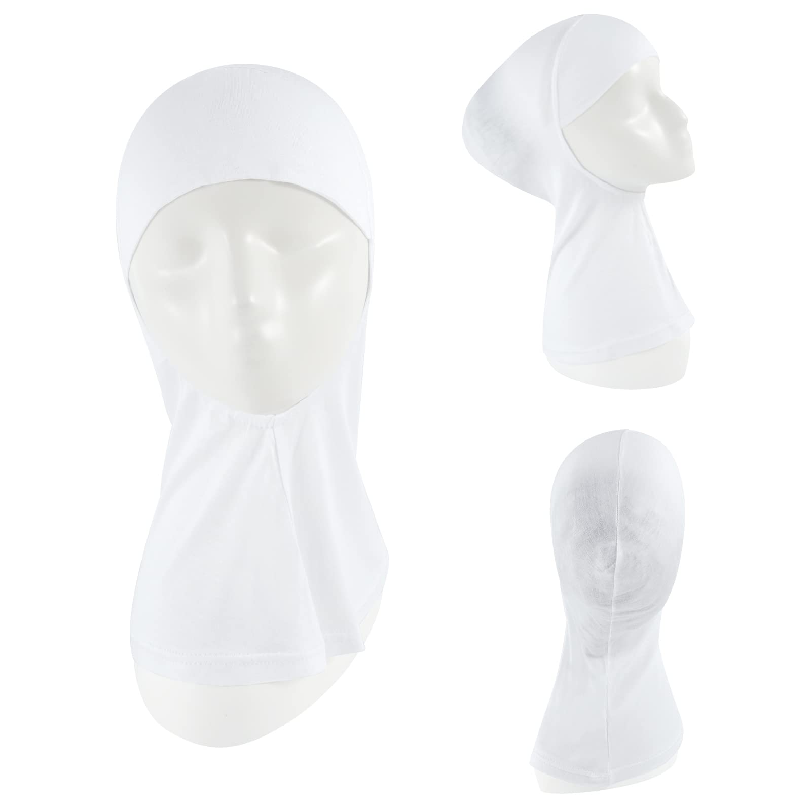 YOYOU Muslim Hijab for Women Instant Turban Head Wraps Soft Head Cover Under Scarf White