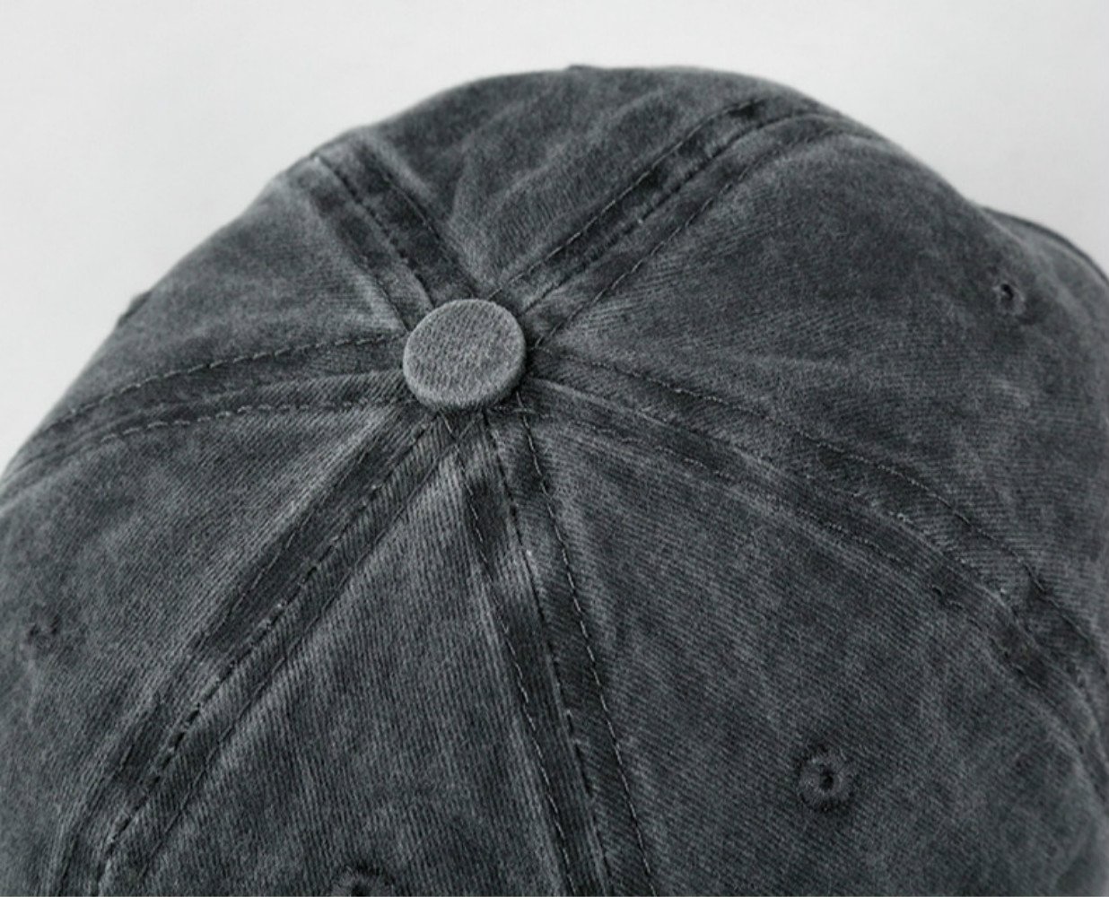 Unisex Pocket Sloth Vintage Jeans Adjustable Baseball Cap Cotton Denim Dad Hat (One Size, Black 1)