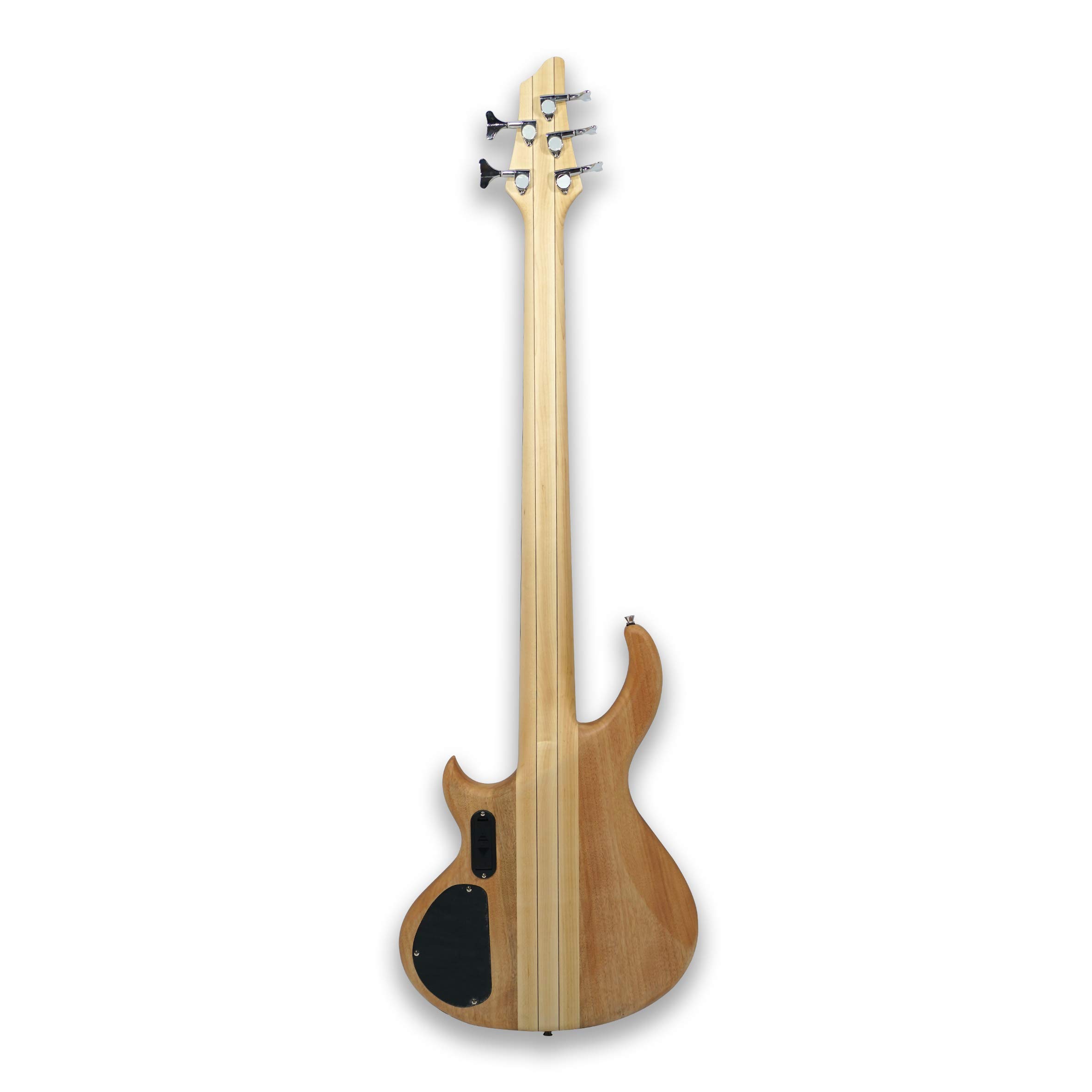 TARIO 5 String Electric Bass Guitar Millettia Laurentii+Okoume body maple neck