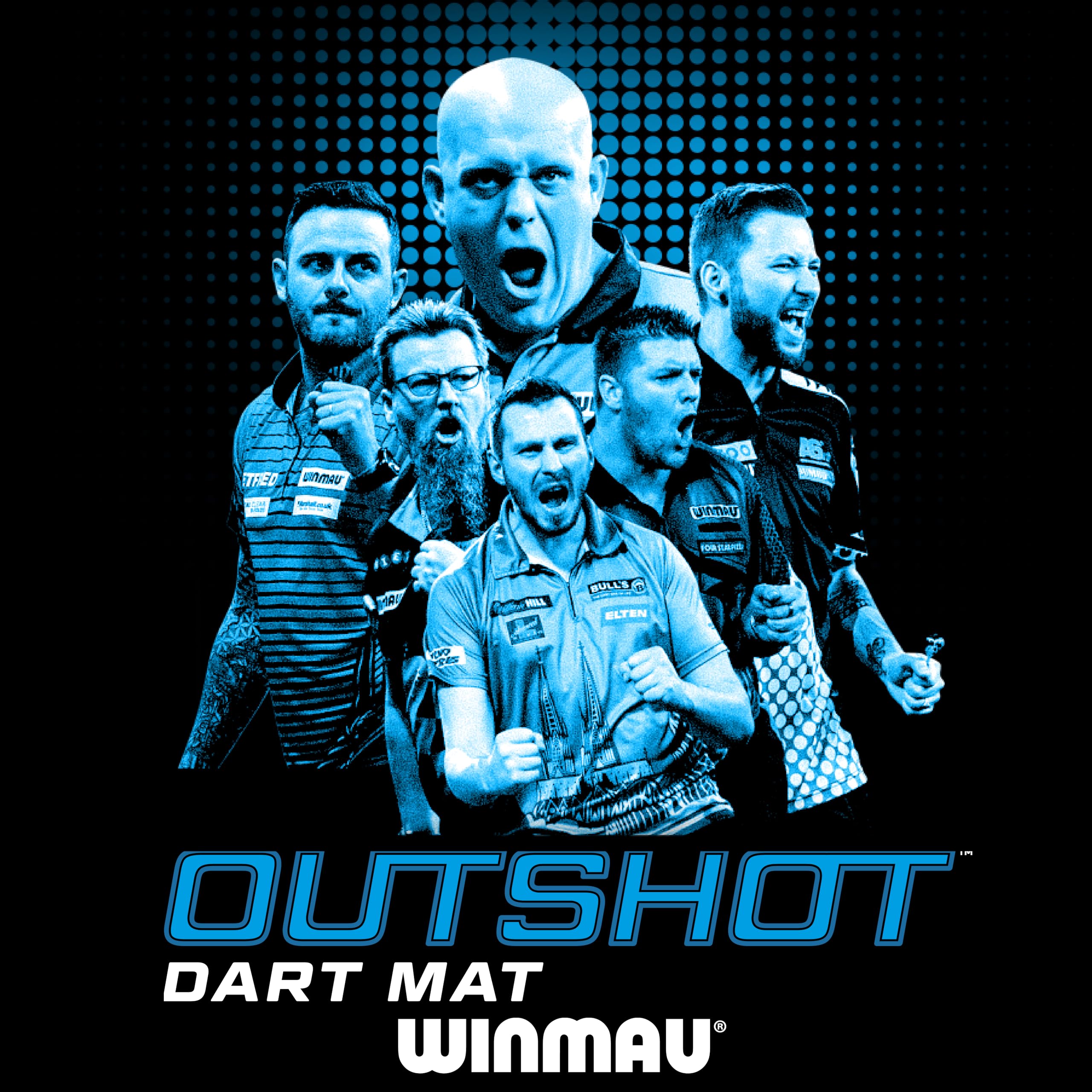 WINMAU Darts Mats - with oche Lines and Protection for Your Floor (Outshot)