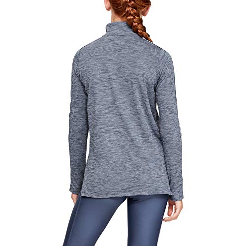 Under Armour Girls' Tech 1/2 Zip, Downpour Gray Light Heather//Mod Gray, Youth Small