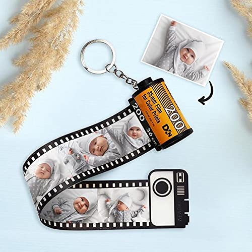 SOUFEEL Film Roll Keychain Customized Keychain with Picture Personalized Camera Memory Reel Gifts