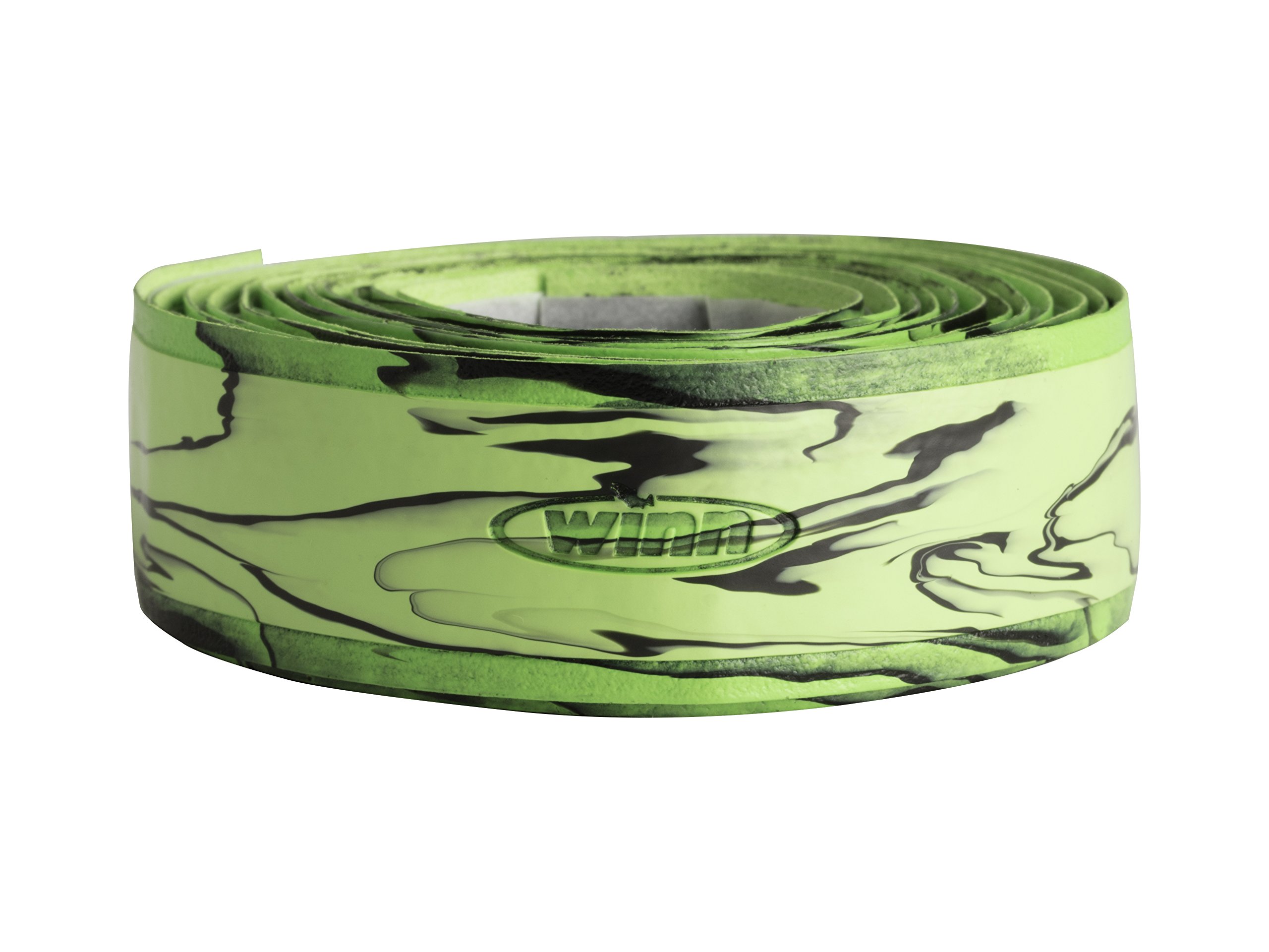 Winn Fishing 66" Rod Overwrap Tape, Slim - Chartreuse/black