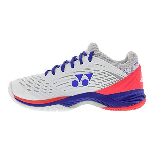 YONEX Women's Power Cushion Fusion Rev 2 Tennis Shoes (White/Purple, Numeric_6)