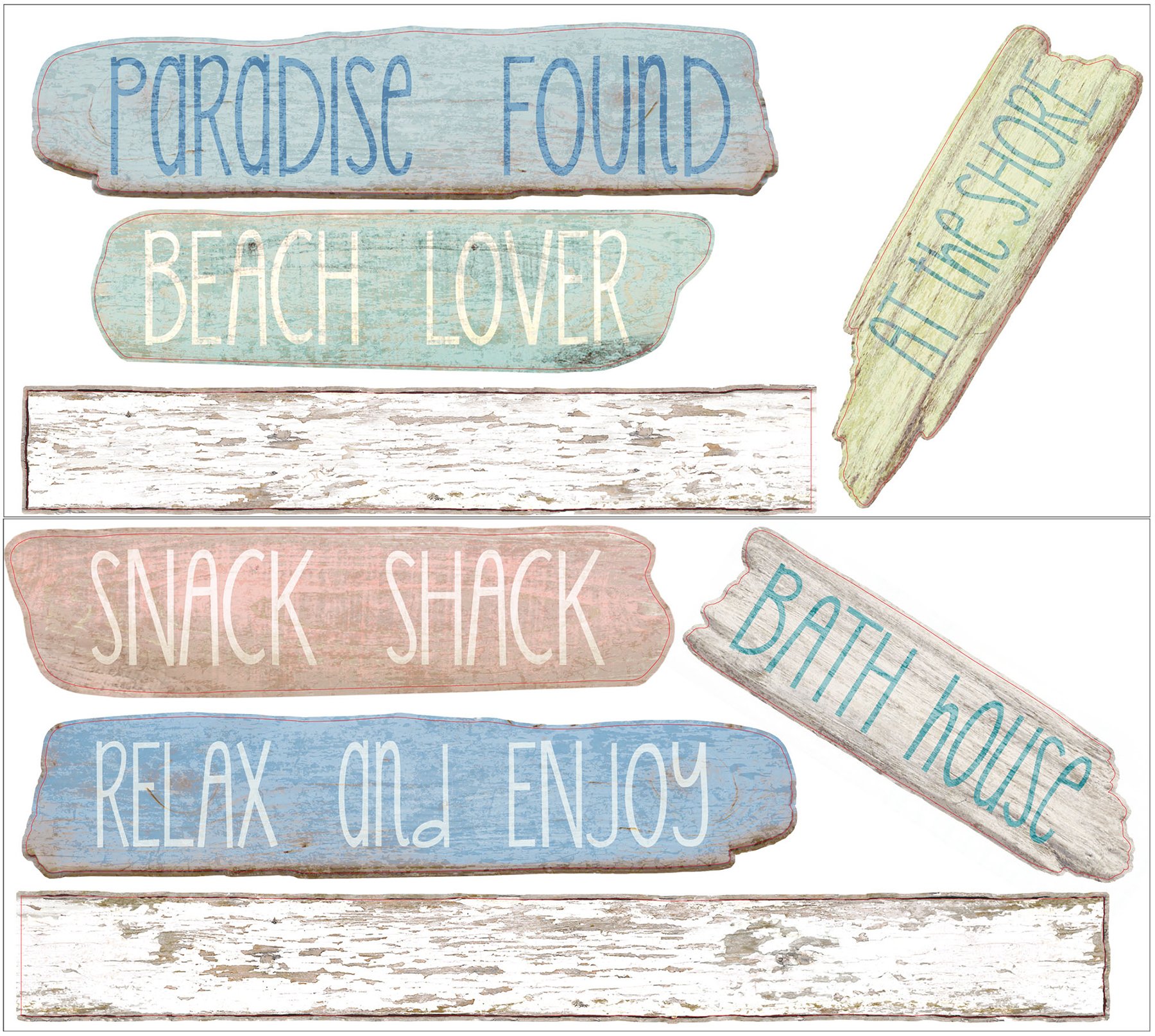 WallPops DWPK2174 Beach Bound Wall Art Kit, Blue