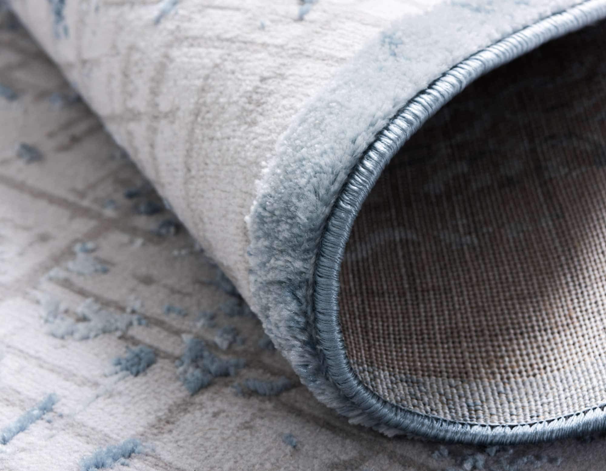 Unique Loom Aberdeen Collection Area Rug - Stanhope (4' 1" x 6' 1" Rectangle, Blue/ Gray)