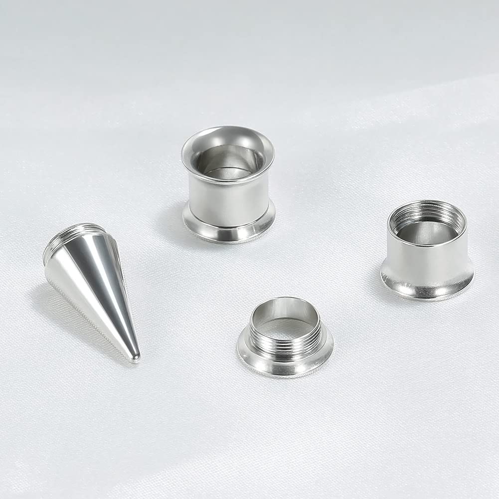 TBOSEN 36PCS Ear Gauge Stretching Kit Stainless Steel Double Flare Alloy Tapers 2 In 1 Plugs Set Eyelet 14G-00G…