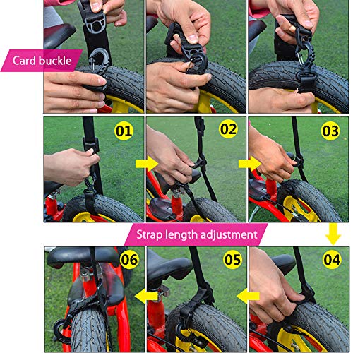 WINGOFFLY Cool Shoulder Strap to Carry Your Kids Bike Balance Bicycle Accessories with Adjustable Straps Extendable Moving & Kick Scooter Carrying Strap(Style D)