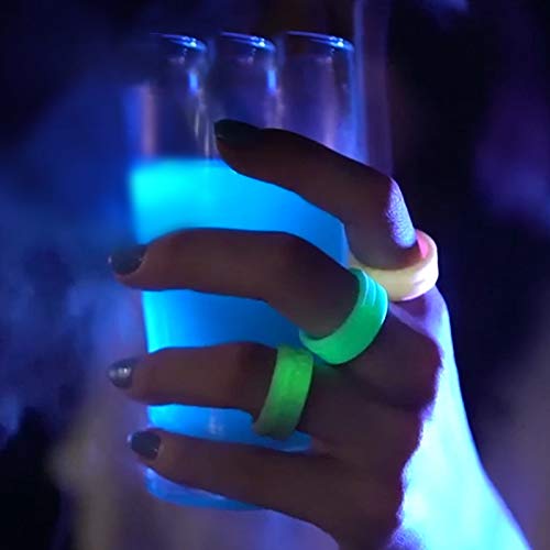 ZZ ZINFANDEL Glow in the Dark Silicone Ring Silicone Wedding Ring for Women Silicone Rubber Wedding Bands…