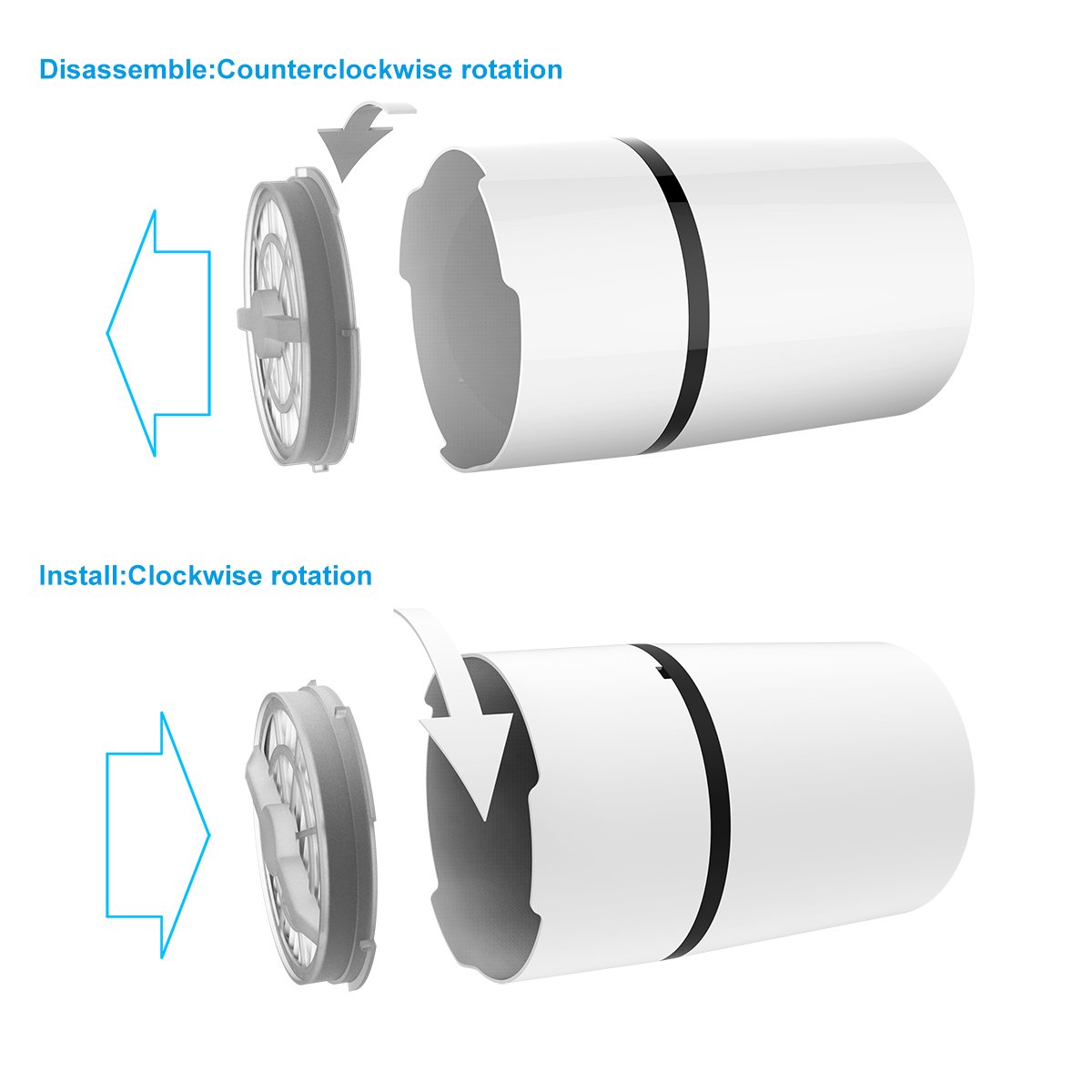 WSTA Air Purifiers Replacement HEPA Filter for W050S W050T